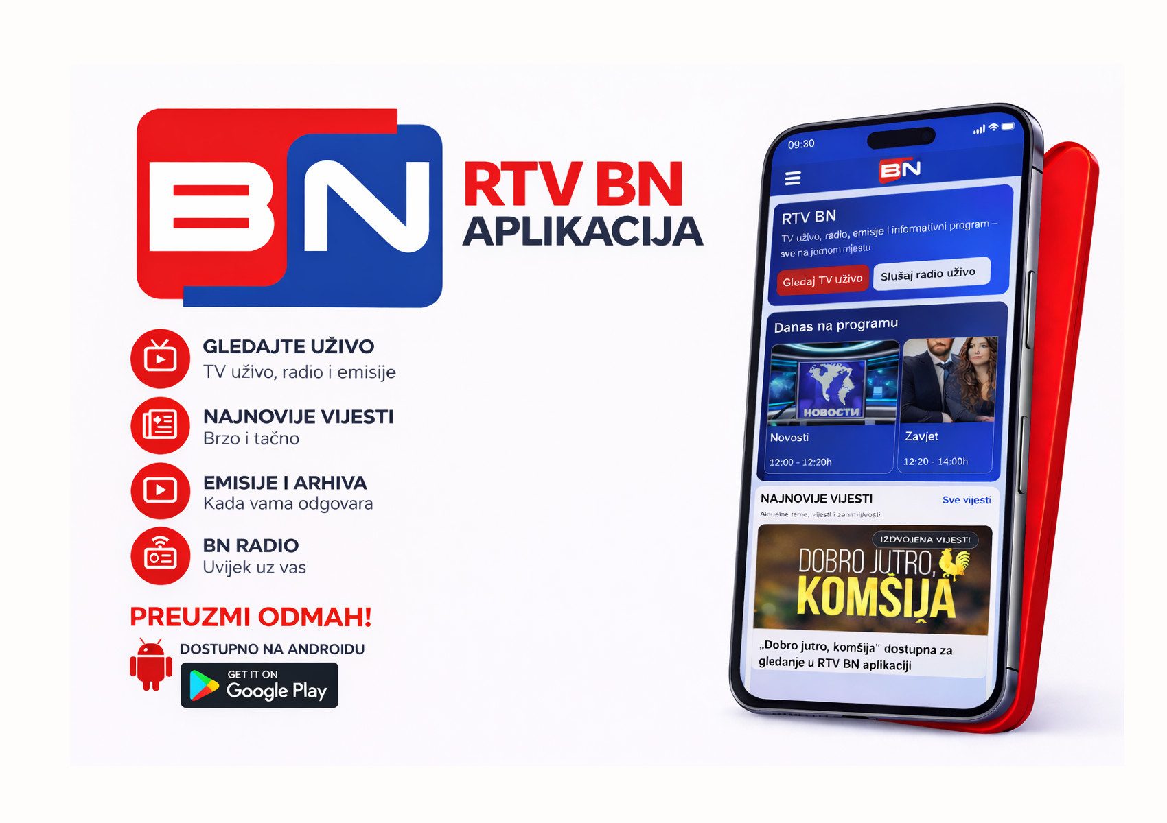 Sve emisije na jednom mjestu + UŽIVO TV i radio! | RTV BN